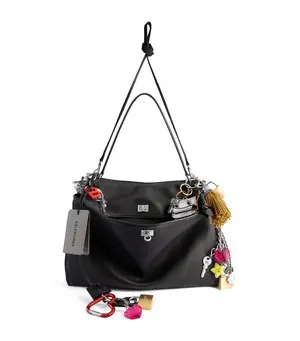 Balenciaga Leather Rodeo Shoulder Bag - Black