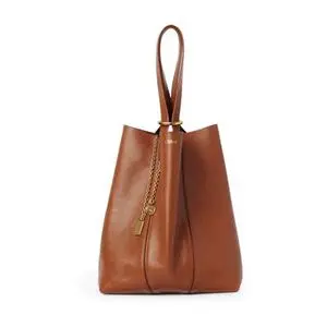 Chloé Chloe Spin Grained Leather Tote Bag - Brown
