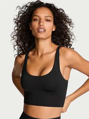 Victoria's Secret Vsx Elevate™ Seamless-comfort Sports Bra - Black