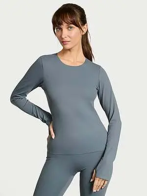 Victoria's Secret Vsx Elevate™ Long-sleeve Tee - Grey