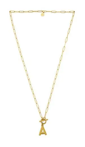 PETIT MOMENTS Paperclip Initial Necklace