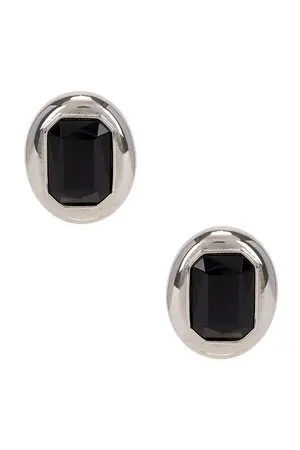 BEN-AMUN Andrea Clip-on Earrings - Black & Silver