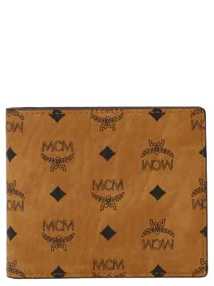 Mcm All Over Logo Wallet - Brown