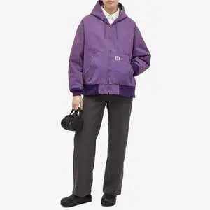 Needles Zipped Work Oxford Jacket In Purple - 70% Off | Editorialist