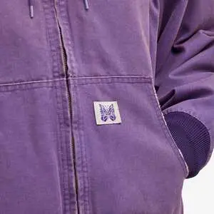 Needles Zipped Work Oxford Jacket In Purple - 70% Off | Editorialist