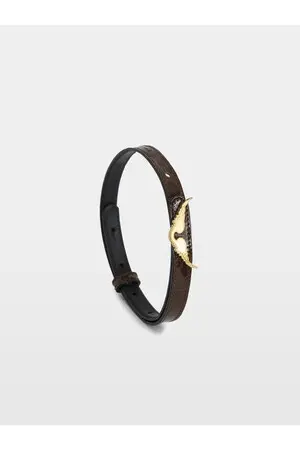 Zadig&Voltaire Rock Croco Leather Bracelet - Gold