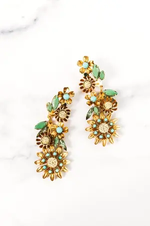 ELIZABETH COLE Sutton Earrings - Green