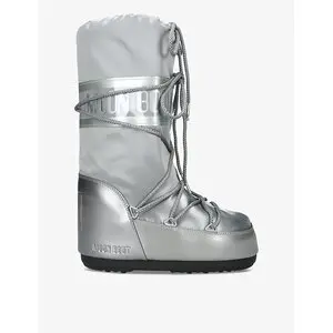 Moon Boot Icon Glance Metallic Shell Boots - Silver