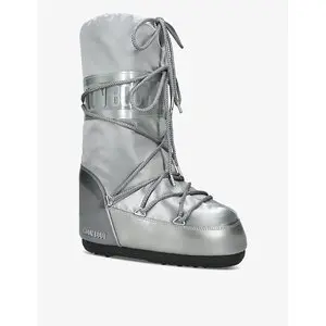 Moon Boot Icon Glance Metallic Shell Boots - Silver