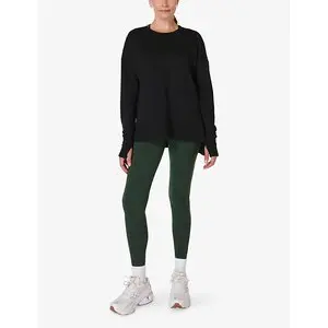 Sweaty Betty Relaxed-fit Cotton-blend Jumper - Black
