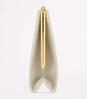 Saint Laurent Calfskin Clutch Bag - White