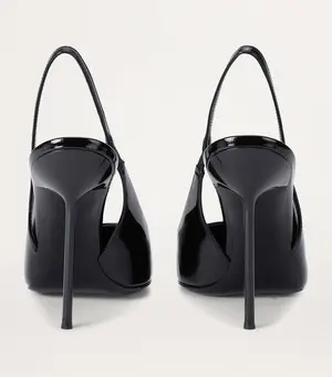 Paris Texas Lidia Slingback Pumps 105 - Black