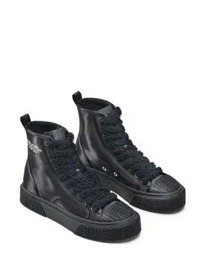 Marc Jacobs Satin High-top Sneakers - Black