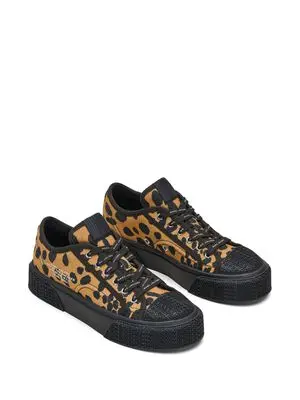 Marc Jacobs Cheetah Print Sneakers - Black