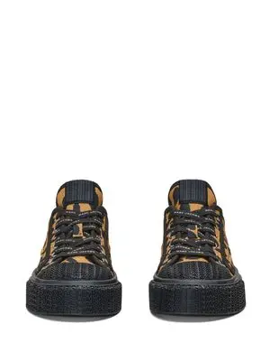 Marc Jacobs Cheetah Print Sneakers - Black