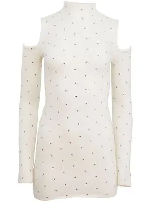 Fleur Du Mal Embellished Mini Dress - White