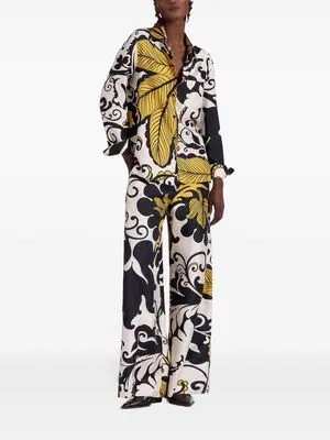La DoubleJ Marea-print Palazzo Trousers