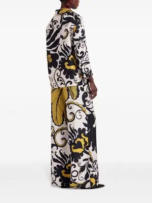 La DoubleJ Marea-print Palazzo Trousers