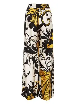 La DoubleJ Marea-print Palazzo Trousers