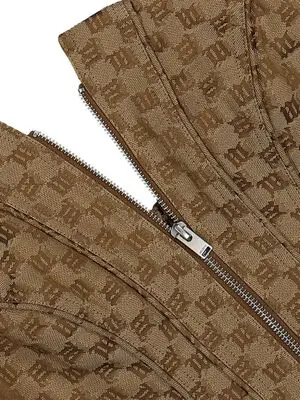 MISBHV Jacquard Monogram Corset Top - Neutrals