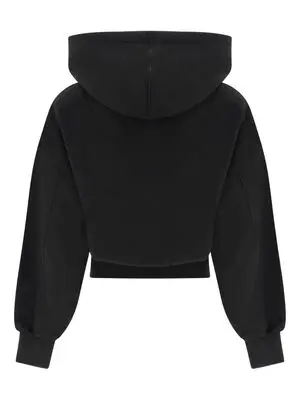 Amiri Cropped Hoodie With Embroidered Logo
