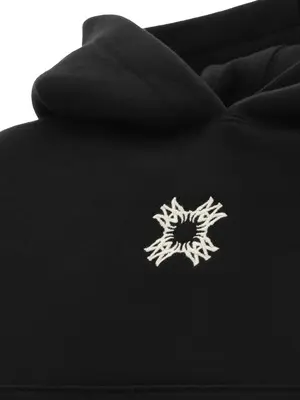Amiri Cropped Hoodie With Embroidered Logo