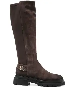 Santoni Suede Knee-high Boots