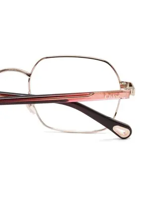 Chloé Square-frame Glasses - Gold