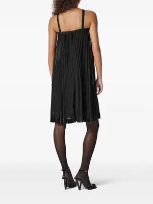 Versace Halterneck Pleated Mini Dress