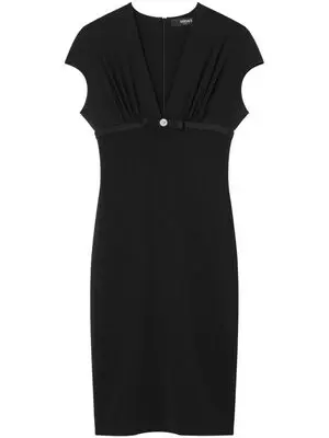 Versace Deep-neck Midi Dress