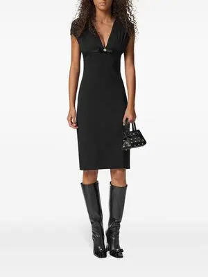 Versace Deep-neck Midi Dress