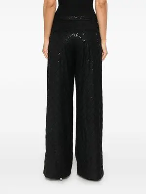 ROTATE BY BIRGER CHRISTENSEN Sequinned Wide-leg Trousers