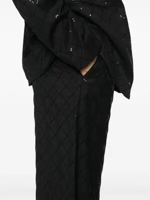 ROTATE BY BIRGER CHRISTENSEN Sequinned Wide-leg Trousers