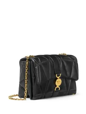 Versace Kleio Quilted Shoulder Bag - Black