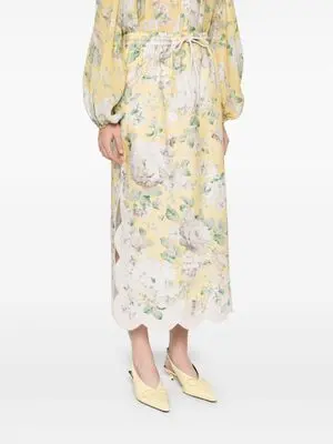 Zimmermann Acacia Scallop Midi Skirt