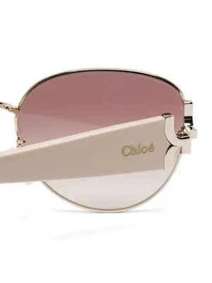 Chloé Geometric Frame Sunglasses