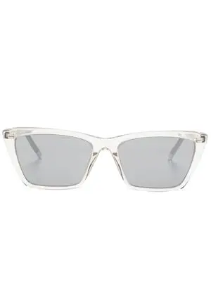 Saint Laurent Sl 737 Mica Thin Sunglasses - Neutrals
