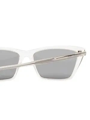 Saint Laurent Sl 737 Mica Thin Sunglasses - Neutrals