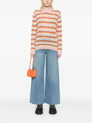 Maison Kitsuné Stripped Lace Jumper