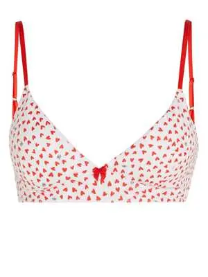 Karl Lagerfeld K/heart Bralette - White