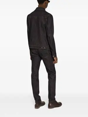 Dolce & Gabbana Stretch-cotton Denim Jacket - Grey