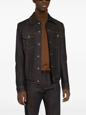 Dolce & Gabbana Stretch-cotton Denim Jacket - Grey