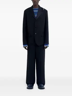 Marni Logo-embroidered Wool Blazer