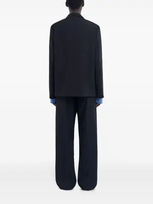 Marni Logo-embroidered Wool Blazer