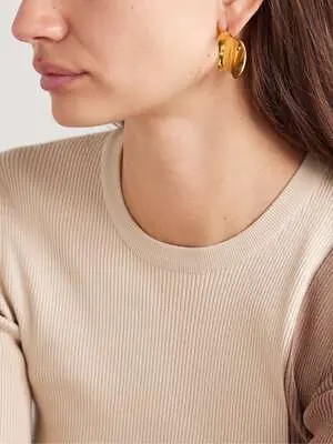 Agmes Laila Vermeil Hoop Earrings