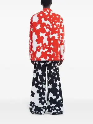 Marni Floral-print Cotton Jacket - Red