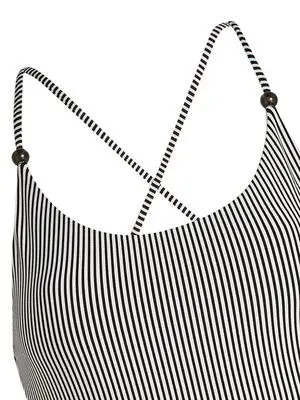 Karl Lagerfeld Ikon Striped Swimsuit