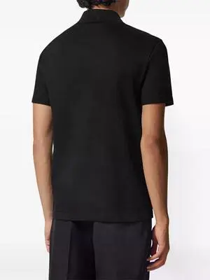 Versace Embroidered Cotton-piqué Half-zip Polo