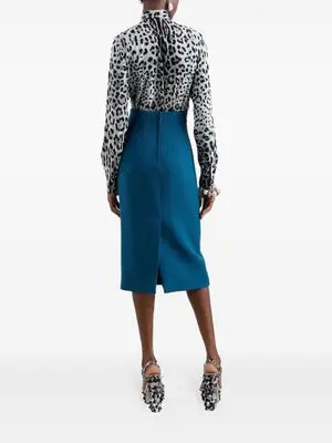 Dolce & Gabbana Animal-print Blouse - Grey