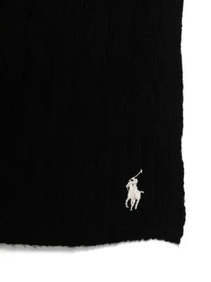 Polo Ralph Lauren Cable-knit Scarf - Black